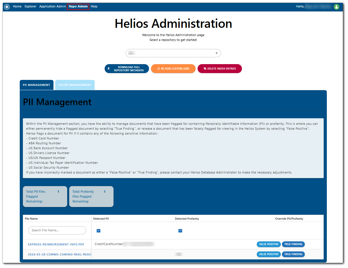 Helios Administration | EQuIS Documentation